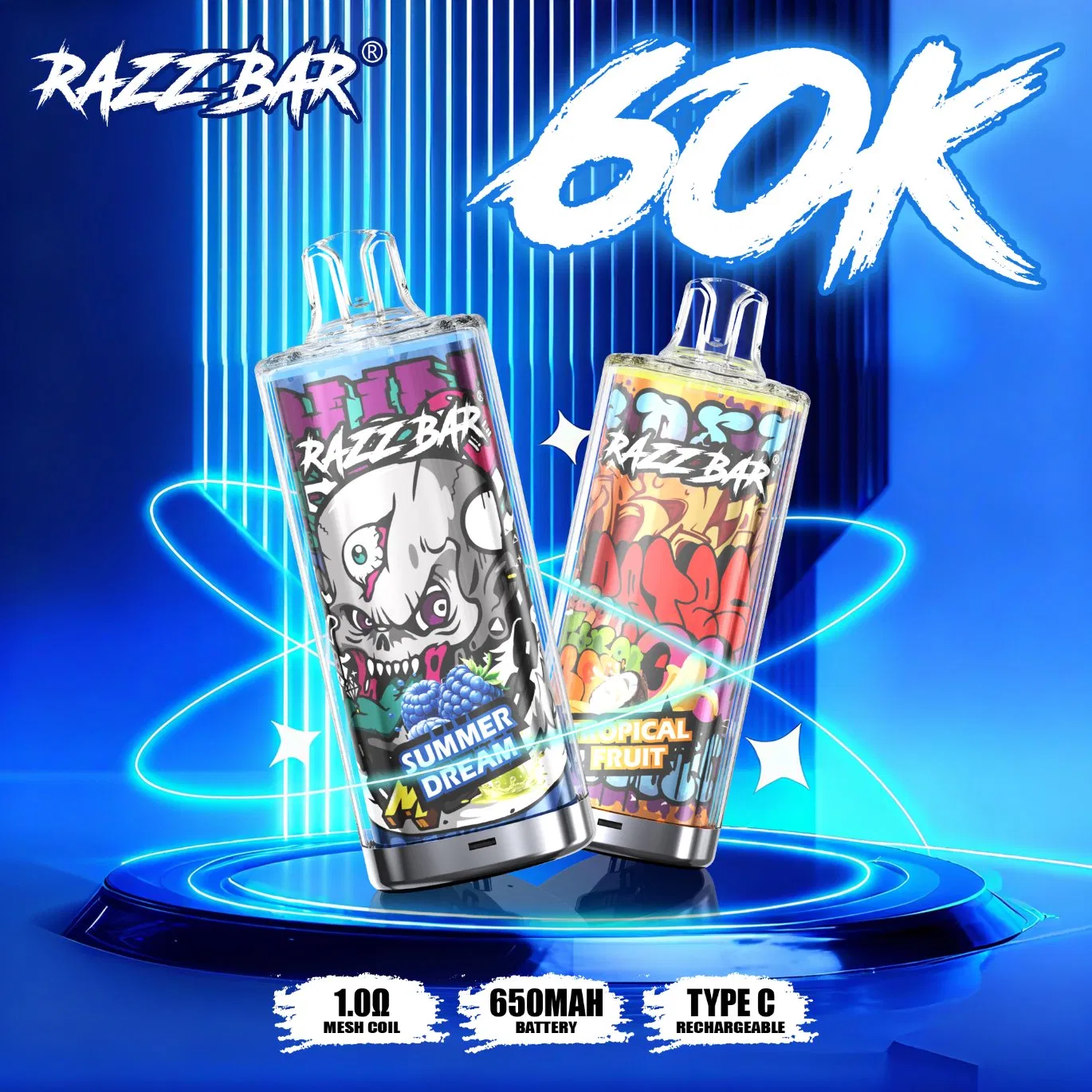 Razz bar 60000 Puff Disposable Vape Wholesale | EU Shipping